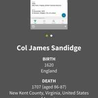 Col. James Sandidge (1633–1707) • FamilySearch
