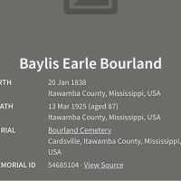 Baylis Earle Bourland (1838–1925) • FamilySearch
