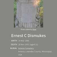 Ernest C Dismukes (1880–1901) • FamilySearch