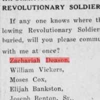 Zachariah Deason (1760–1836)