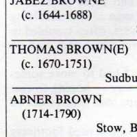 Thomas Brown (1670–1751) • FamilySearch