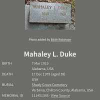 Mahaley Louvenia Aultman (1919–1978) • FamilySearch
