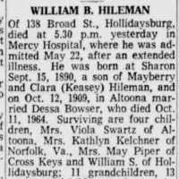 William Blair Hileman (1890–1968) • FamilySearch