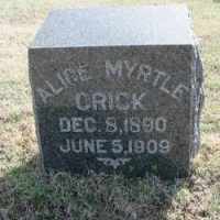 Alice Myrtle Crick (1890–1909)