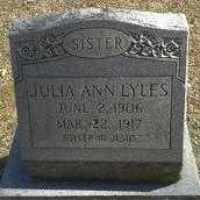 Julia Ann Lyles (1906–1917) • FamilySearch