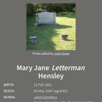 Mary Jane Letterman (1863–1947) • FamilySearch