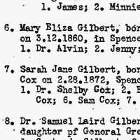 Sarah Jane Sallie Gilbert (1844–1913) • FamilySearch