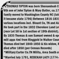 Thomas Tipton (1771–1850) • FamilySearch