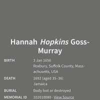 Hannah Hopkins (1656–1692)