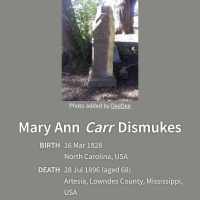 Mary Ann Carr (1828–1896) • FamilySearch
