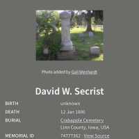 David W Secrist (1821–1886)