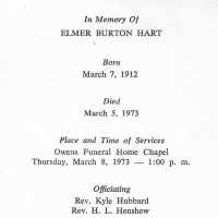 Elmer Burton Hart (1912–1973) • FamilySearch