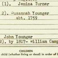 Susannah Younger (1764–) • FamilySearch