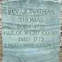 Reverend Jonathan Lawrence Thomas (1735–1775)