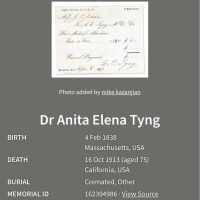Dr. Anita Elizabeth Tyng (1838–1913)