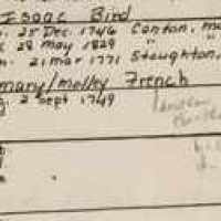 Mary (French) Bird (1749–1816) • FamilySearch