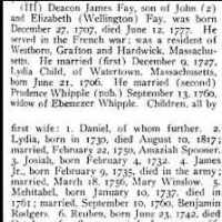 James Fay (1707–1777) • FamilySearch