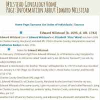Edward Milstead II (1695–1796) • FamilySearch