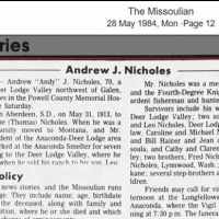 Andrew Jake "Andy" Nicholes (1913–1984) • FamilySearch
