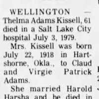 Thelma Ruth Adams (1918–1979) • FamilySearch