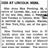 Anna May Pershing (1867–1955) • FamilySearch