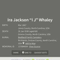 Ira Jackson Whaley (1867–1936) • FamilySearch