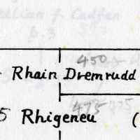 King Rhain Dremrudd ap Rhain of Brycheiniog (0470–0495)