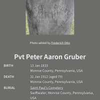 Pvt. Peter Aaron Gruber (1833–1912) • FamilySearch