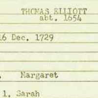 Thomas Elliott Sr (1654–1729)