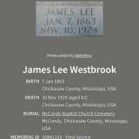 James Lee Westbrook (1863–1924) • FamilySearch