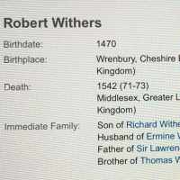 Robert Withers (1465–1560) • FamilySearch