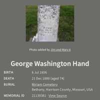 George Washington Hand (1806–1880) • FamilySearch