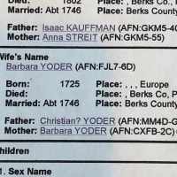 Barbara Yoder (1725–1785)